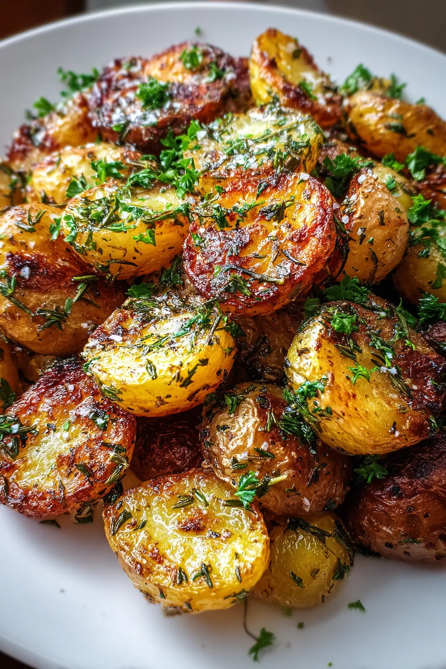 Perfectly Crispy Herb-Roasted Potatoes with Garlic and Sea Salt – FadedMix